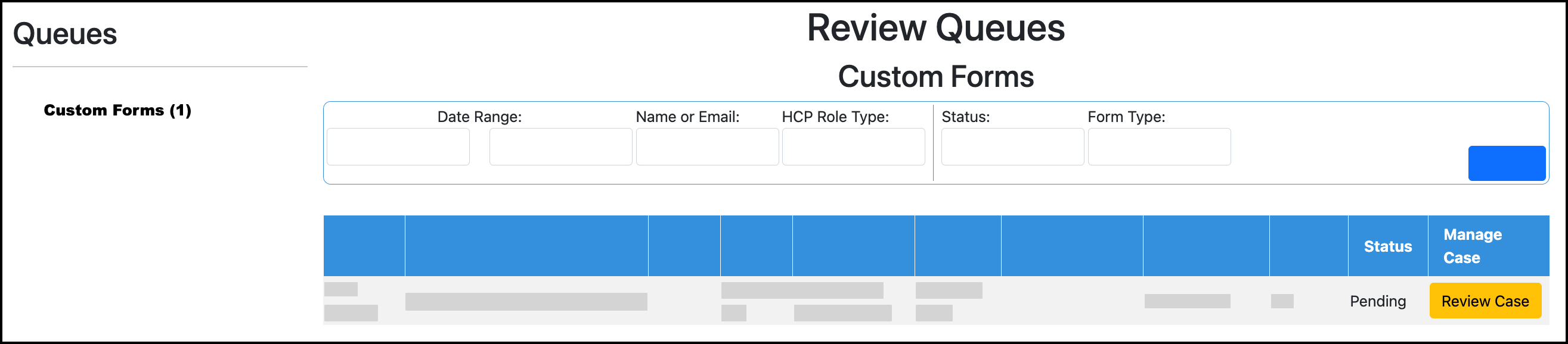 Review custom form submissions
